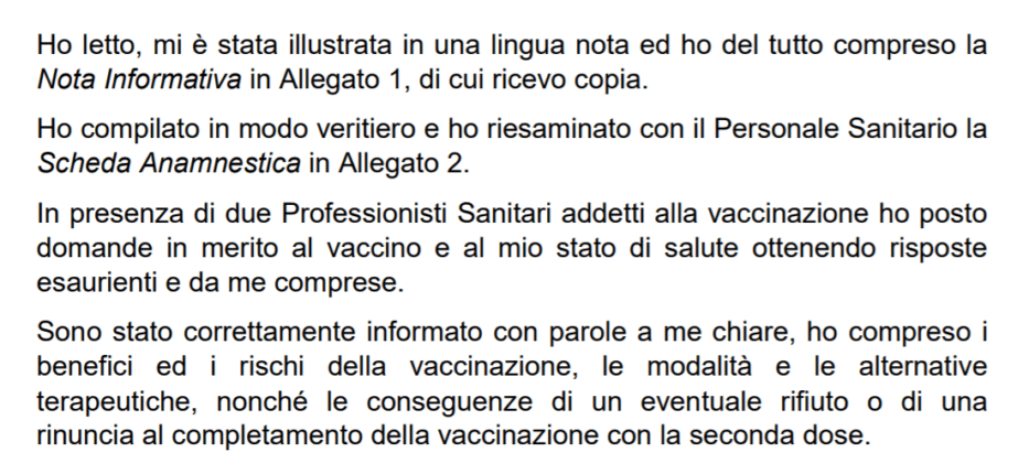 Vaccino Covid: come fare per richiederlo, il modulo di consenso da ...