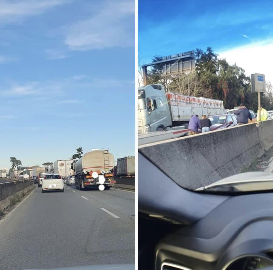 Pontina, venerdì nero per i pendolari: carambola tra 4 auto, traffico ...