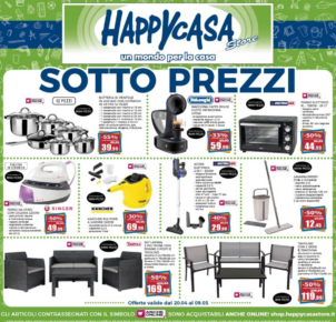 Happy Casa, 'Sotto Prezzi' fino al 15 settembre: sfoglia il nuovo volantino