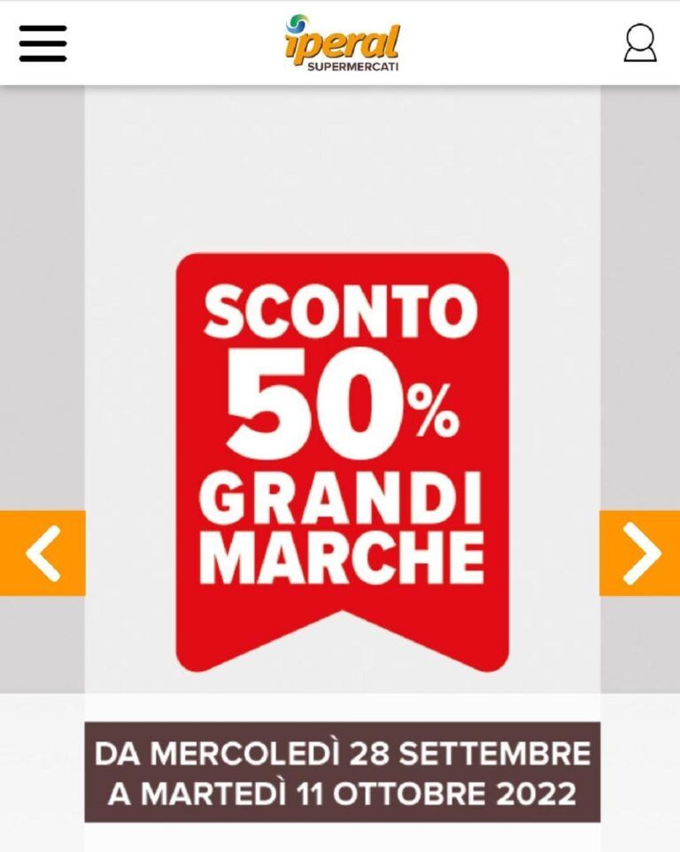 Volantino Iperal, ‘Sconto 50% Grandi Marche’: offerte dal 28 settembre ...