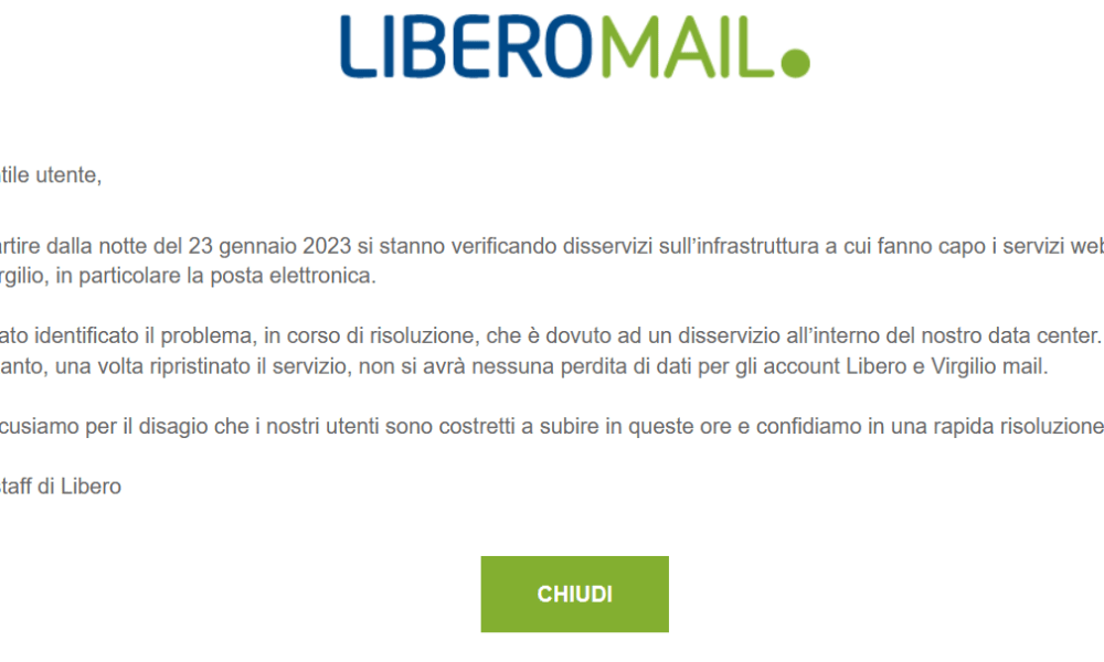 Libero mail e Virgilio down, le mail non funzionano ancora, problemi ... Libero mail e Virgilio down, le mail non funzionano ancora, problemi ...
